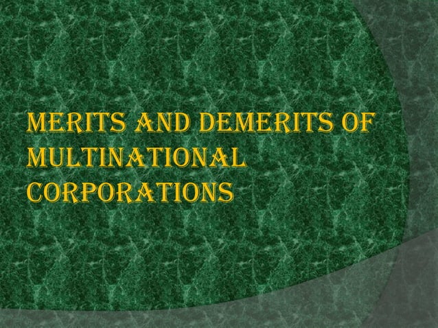 Multinational corporations | PPT