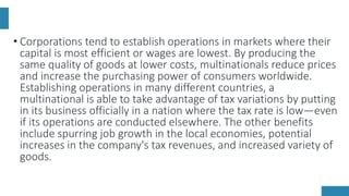 Multinational corporations and globalization | PPTX