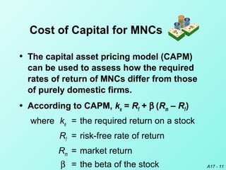 Multinational cost and capital structure | PPT