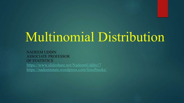 Multinomial distribution | PPTX
