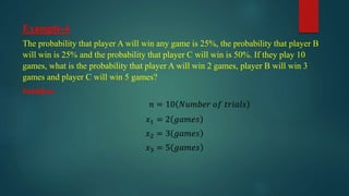 Multinomial distribution | PPTX