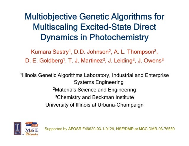 Multiobjective Genetic Algorithms For Multiscaling Excited State Direct Dyanmics In Photochemistry