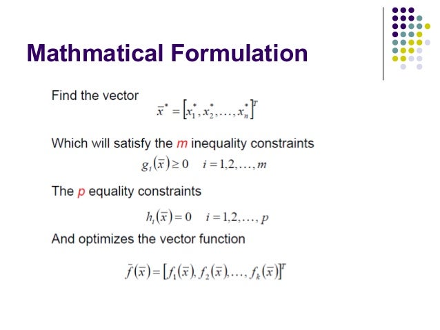 Multi Objective Optimization Multi Objective Optimization