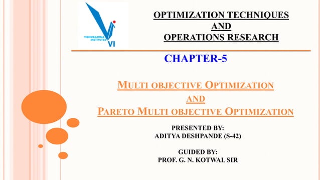 Multi Objective Optimization and Pareto Multi Objective Optimization ...
