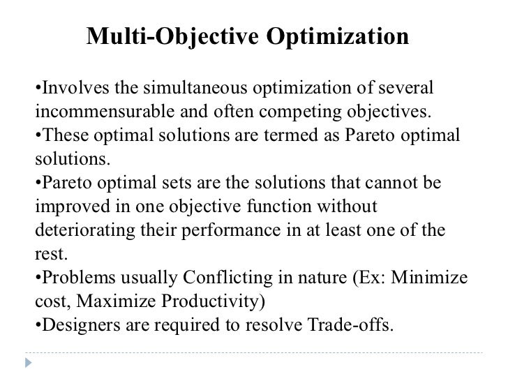 Multiobjective Optimization And Trade Offs Using Pareto Optimality