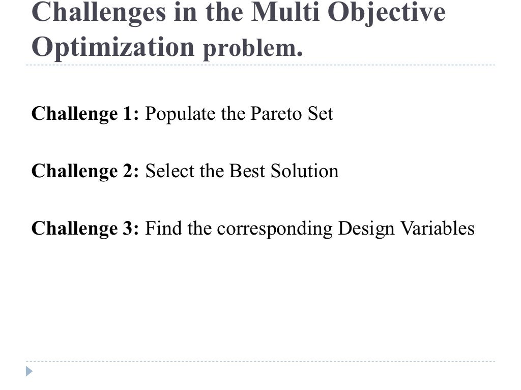 Multiobjective Optimization And Trade Offs Using Pareto Optimality 
