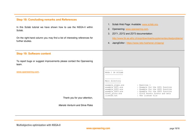 Multiobjective Optimization And Genetic Algorithms In Scilab Pdf