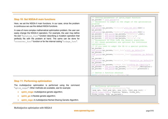 Multiobjective Optimization And Genetic Algorithms In Scilab Ppt