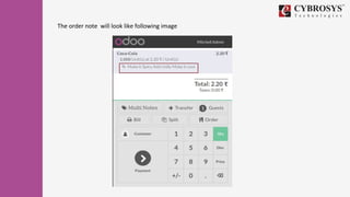 Multi Order Note In Odoo 12 POS | PPT | Free Download