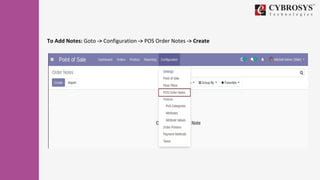 Multi Order Note In Odoo 12 POS | PPT