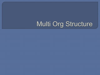 Multi org structure | PPTX