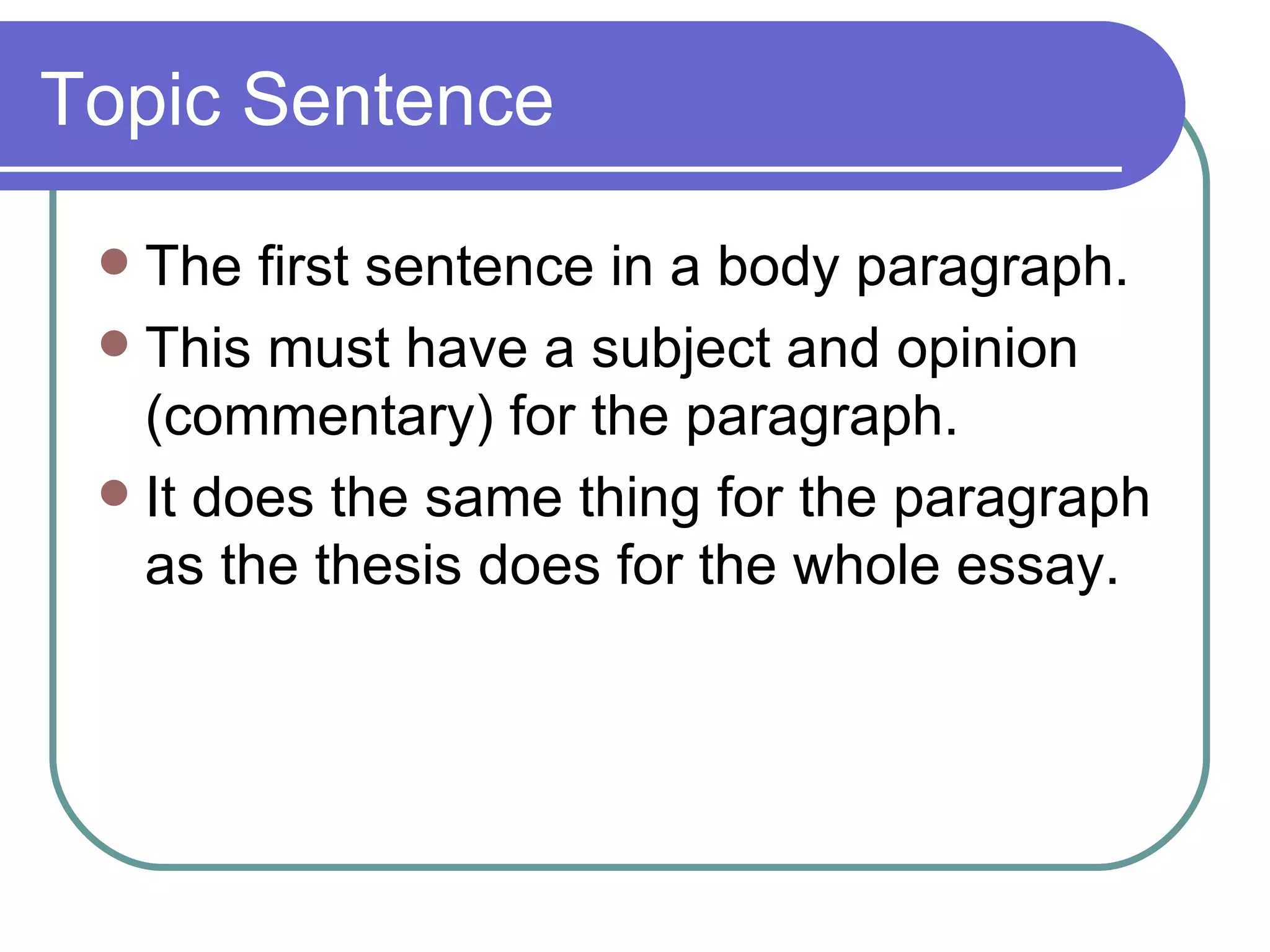 Multiparagraph Essay Terminology | PPT
