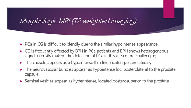Multiparametric (mp) mri of prostate cancer | PPTX
