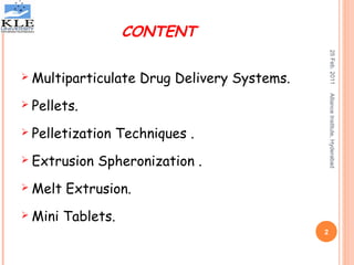 Multiparticulate drug delivery systems | PPT