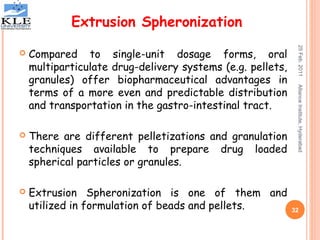 Multiparticulate drug delivery systems | PPT