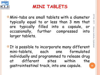Multiparticulate drug delivery systems | PPT