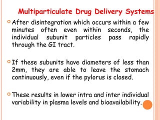Multiparticulate drugdeliverysystems | PPT