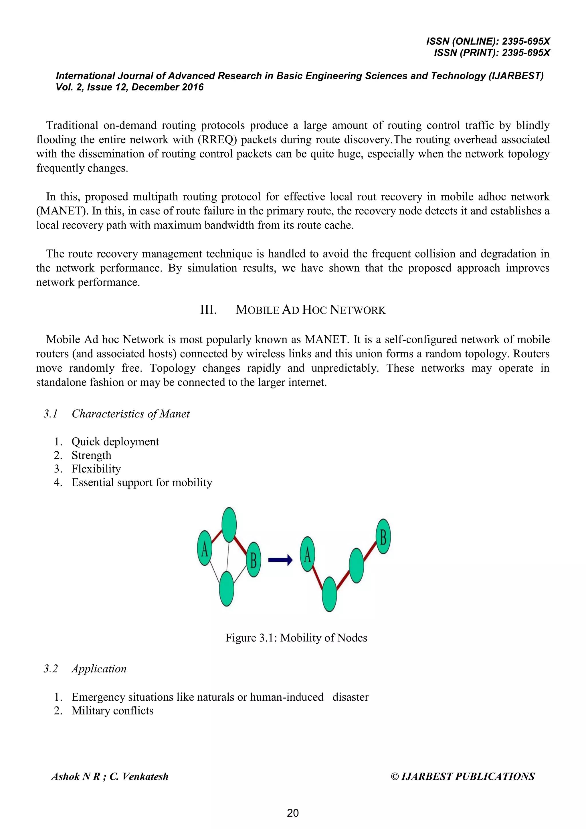 Multipath routing protocol for effective local route recovery | PDF