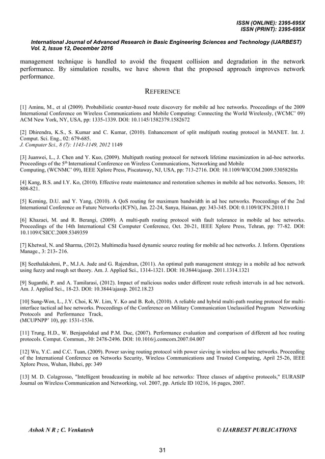 Multipath Routing Protocol For Effective Local Route Recovery Pdf