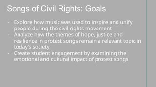 Listening to the Struggle: Protest Songs as Historuical Narratives | PPTX