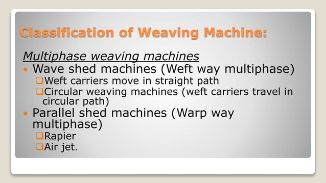 Multiphase, a new concept of weaving | PPSX
