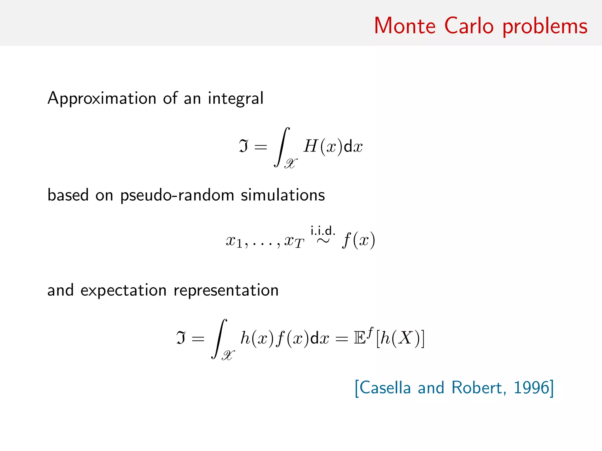Multiple estimators for Monte Carlo approximations | PPT