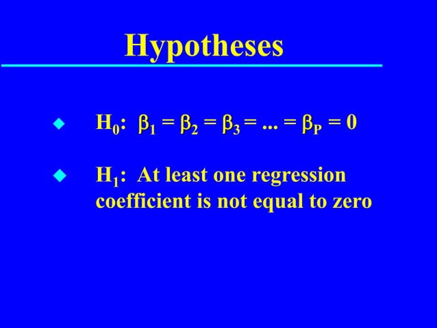 Regression Analysis - Linear & Multiple Models | PPT