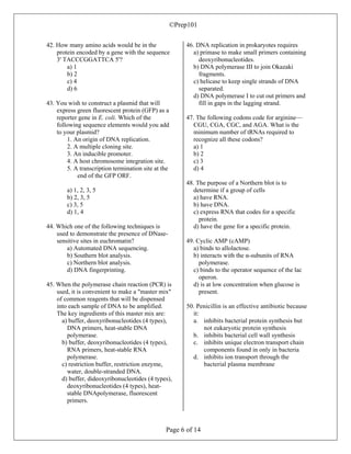 multiple choice exam in both Biology and Chemistry | PDF