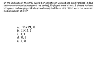 Multiple Choice Review Questions Unit I AP Statistics | PPT