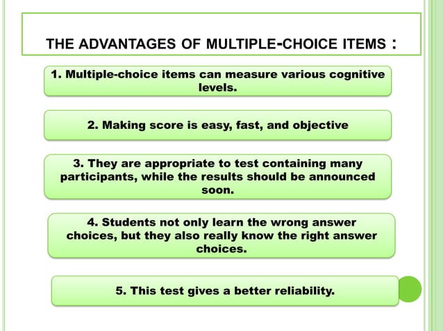 Multiple choice items | PPT
