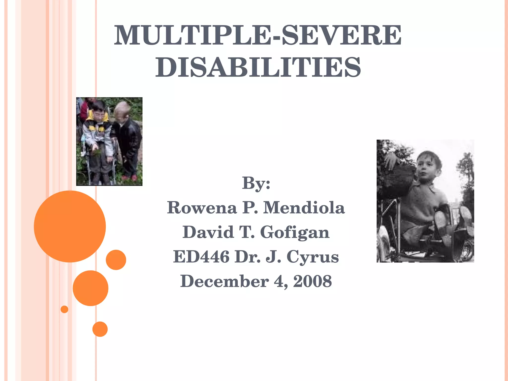 Multiple Disabilities[1] Copy | PPT