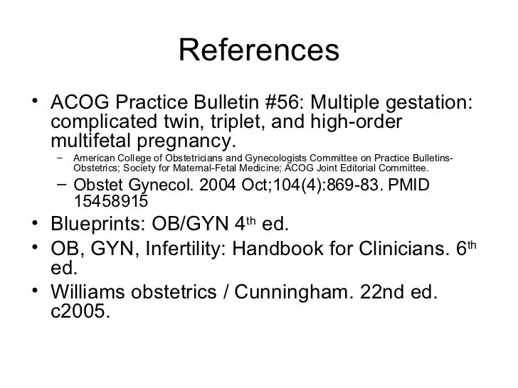 Multiple Gestations