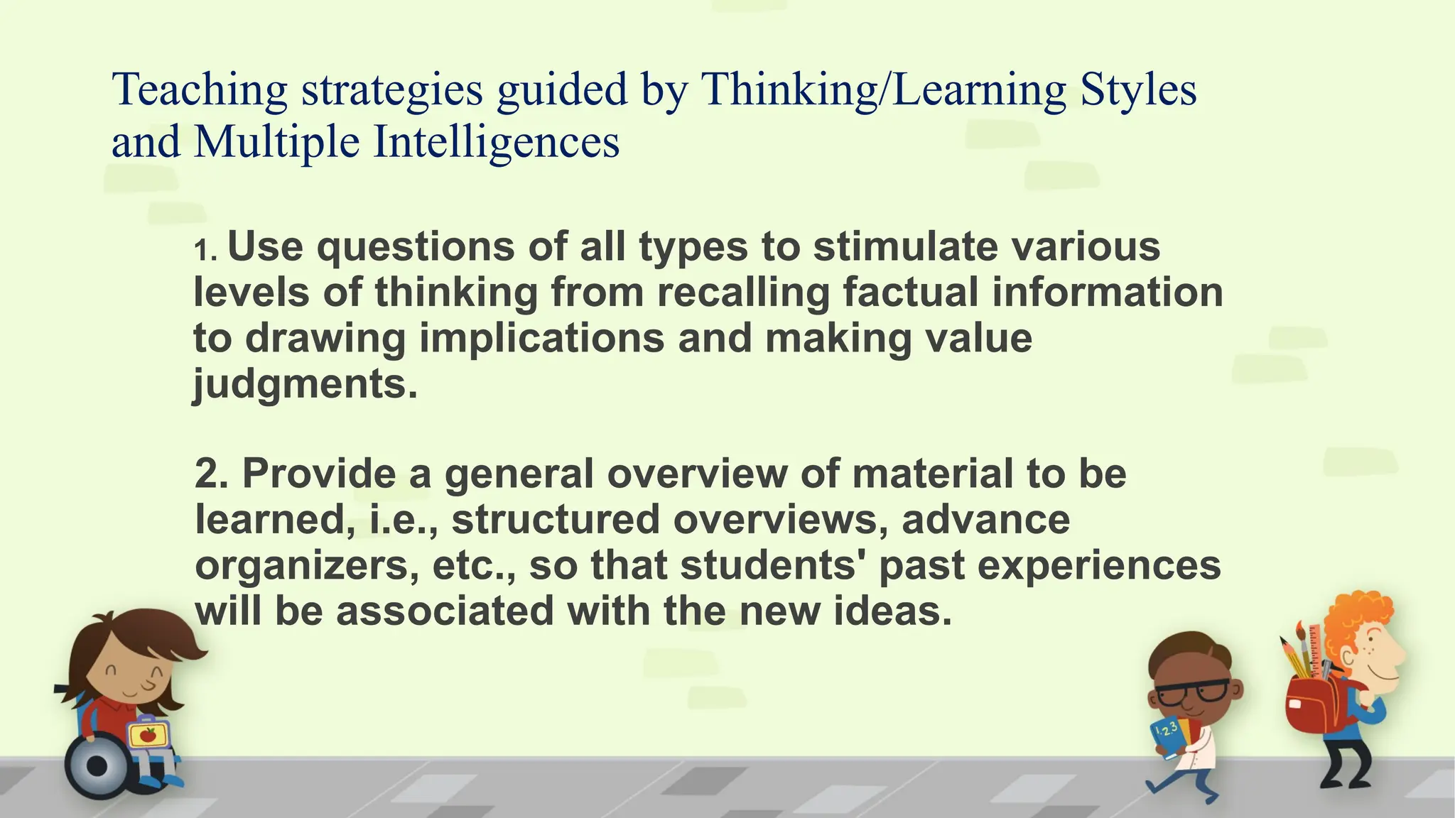 learning and thinking styles and multiple intelligence | PPTX