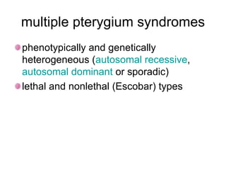 Multiple Pterygium | PPT