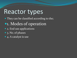 Multiple reactors | PPT