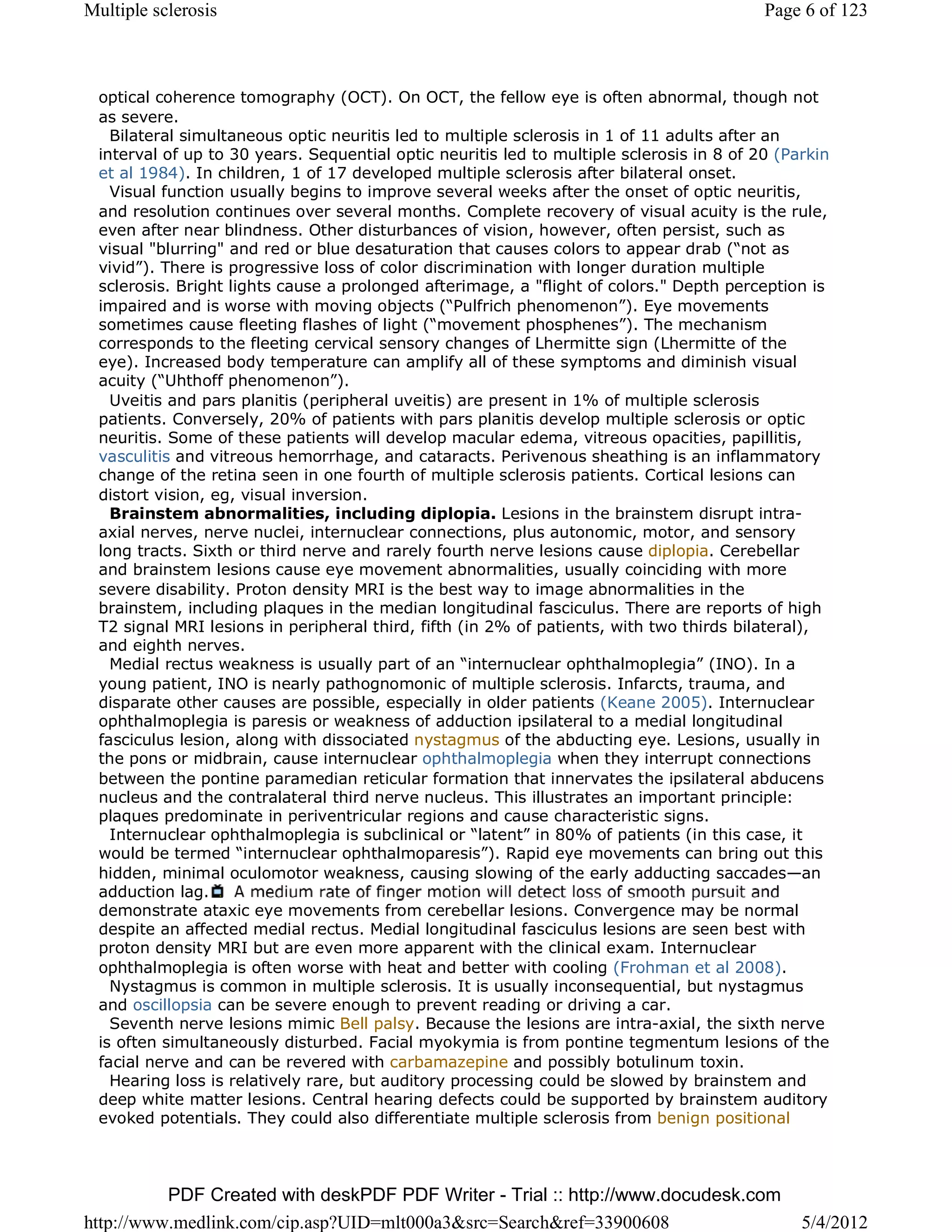 Multiple Sclerosis-1 | PDF