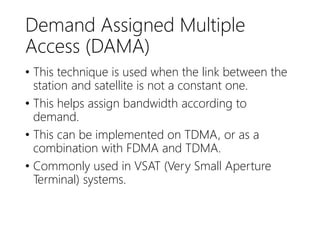 Satellite Multiple Access Schemes | PPTX