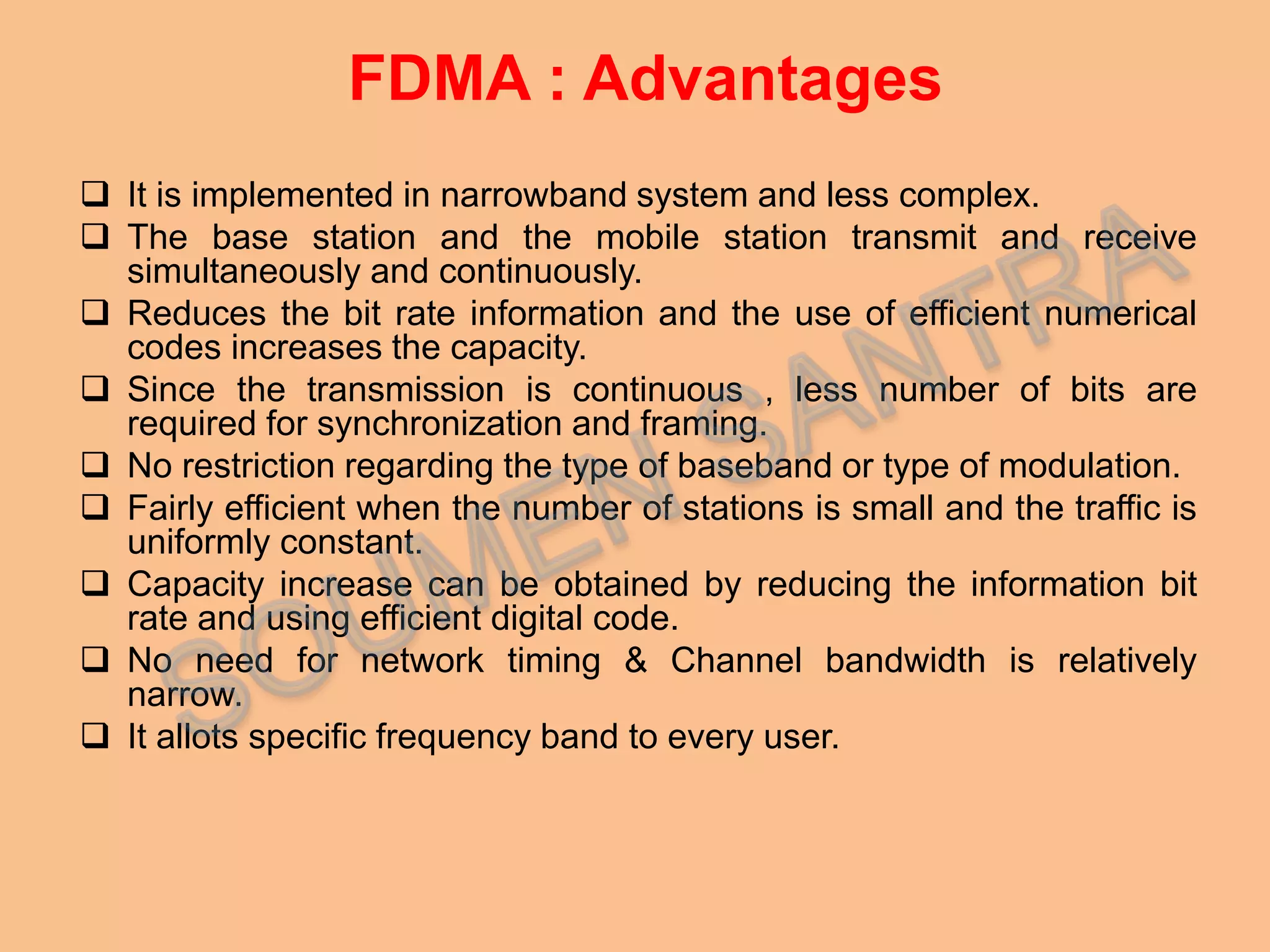Frequency Division Multiplexing Access (FDMA) | PPTX