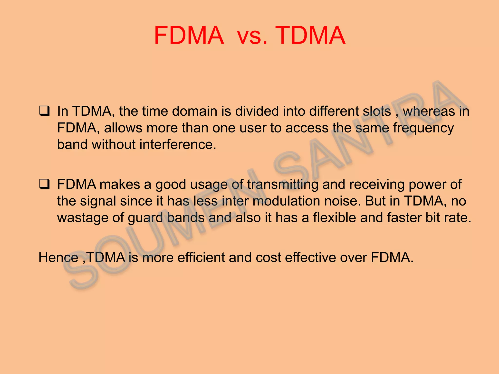 Frequency Division Multiplexing Access (FDMA) | PPTX
