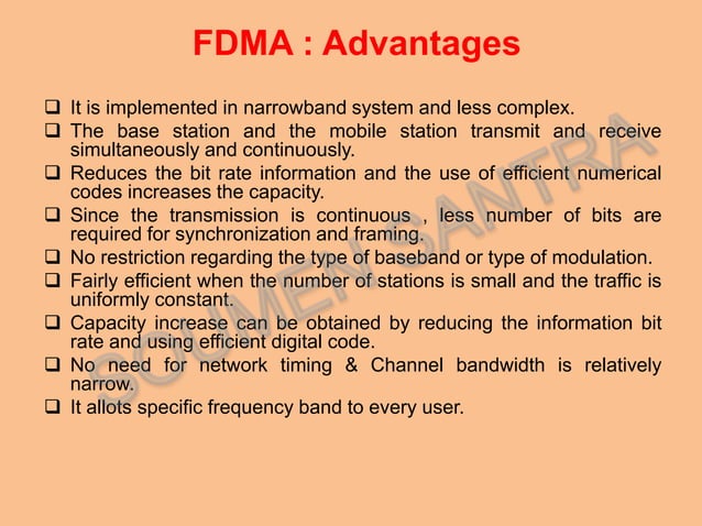 Frequency Division Multiplexing Access (FDMA) | PPTX