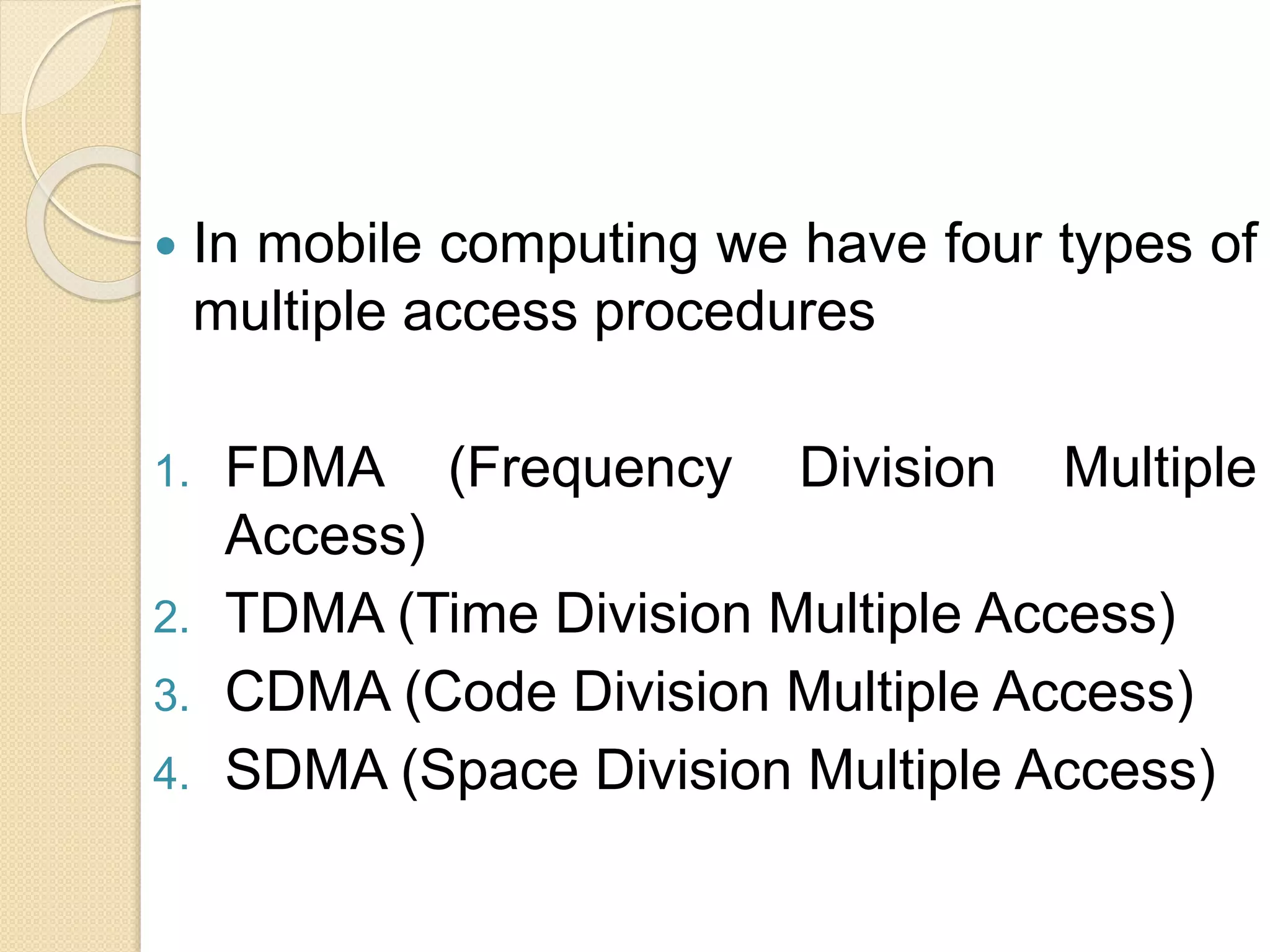 Multiple access procedures | PPT