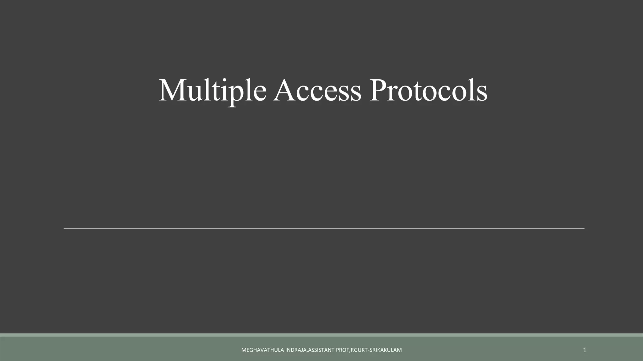 Multiple access protocol | PPTX