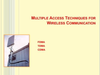 Multiple access techniques | PPT