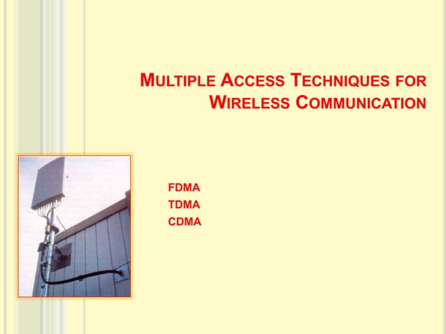 Multiple access techniques | PPT