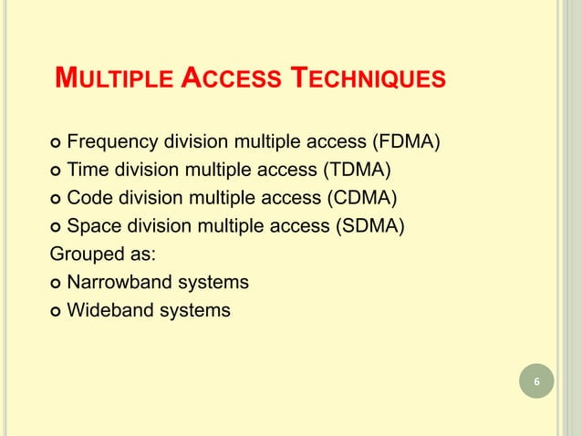 Multiple access techniques | PPT