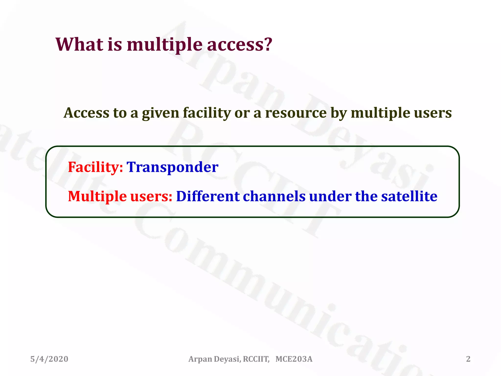Multiple access techniques | PDF