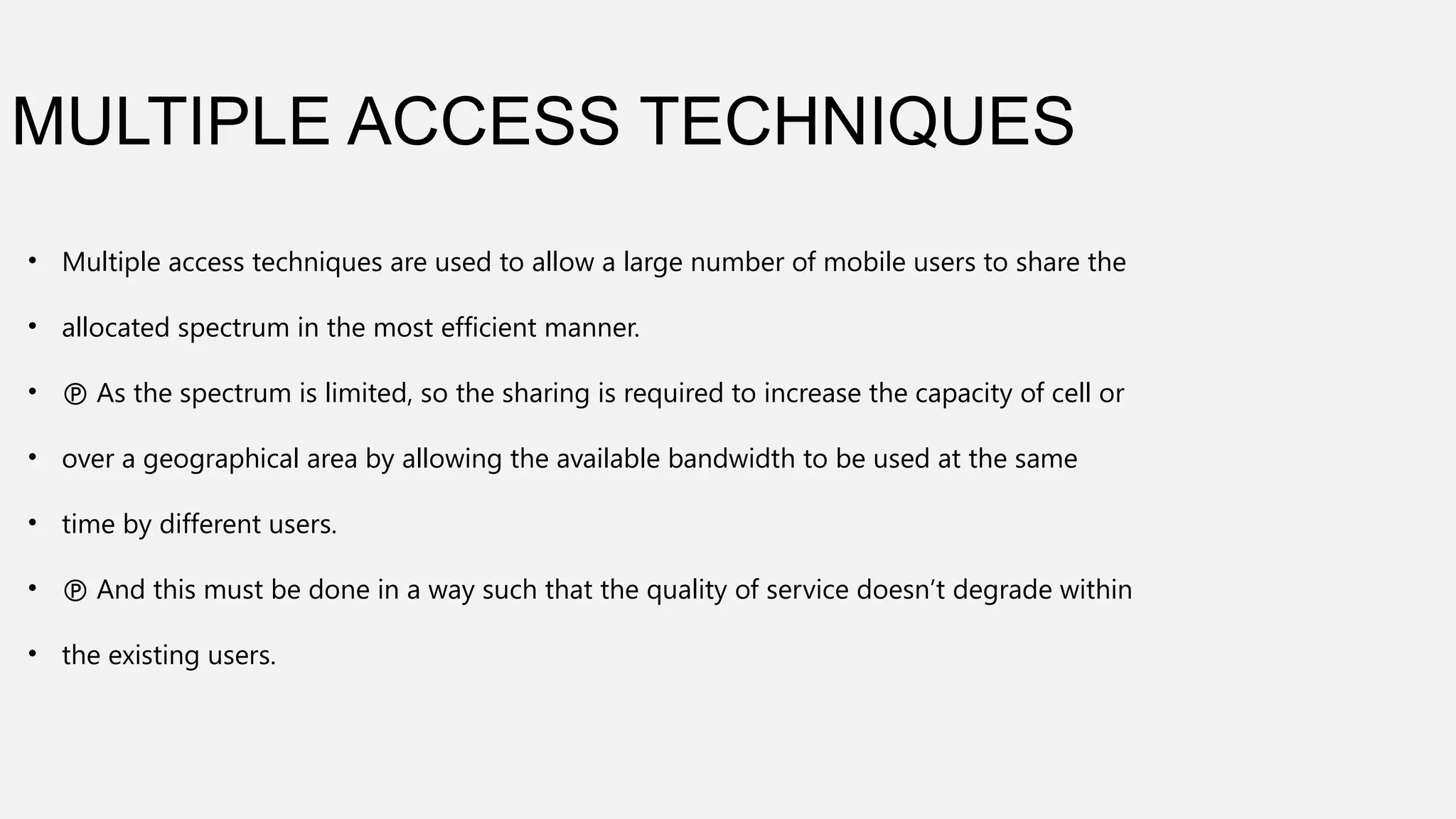 MULTIPLE ACCESS TECHNIQUES NAD USES .pptx