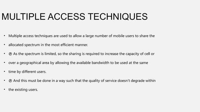 MULTIPLE ACCESS TECHNIQUES NAD USES .pptx