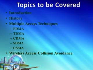 Multiple access techniques for wireless communication | PPTX