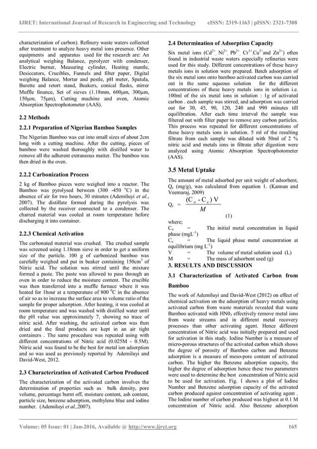 Multiple adsorption of heavy metal ions in aqueous solution using activated carbon from nigerian ...